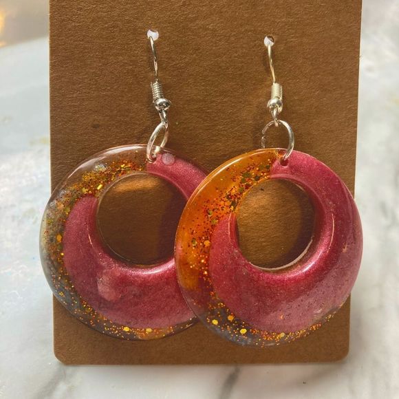 uniquely mumu | Jewelry | Red Gold Earrings | Poshmark